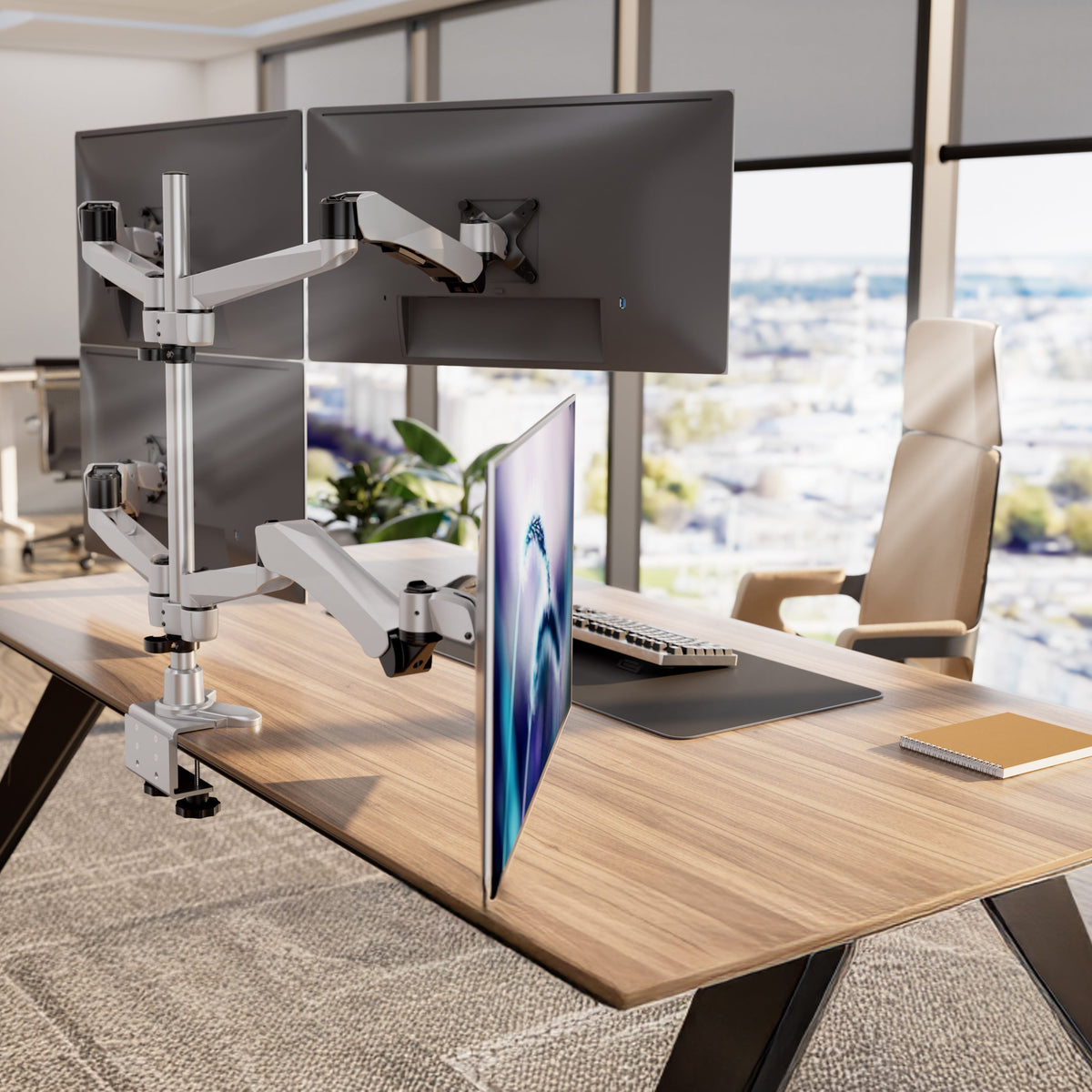 4 Monitor Mounts | Quad Screen Desk Mounts for Maximum Efficiency ...