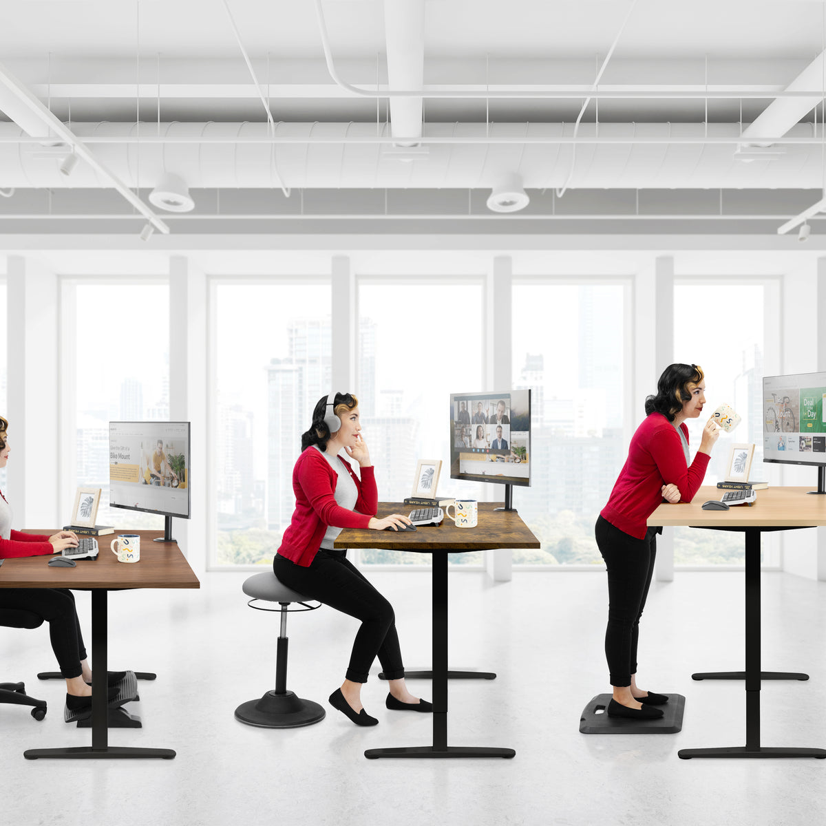 Sit Stand Desks | Standing Desks & Height Adjustable Desks - Mount-It!