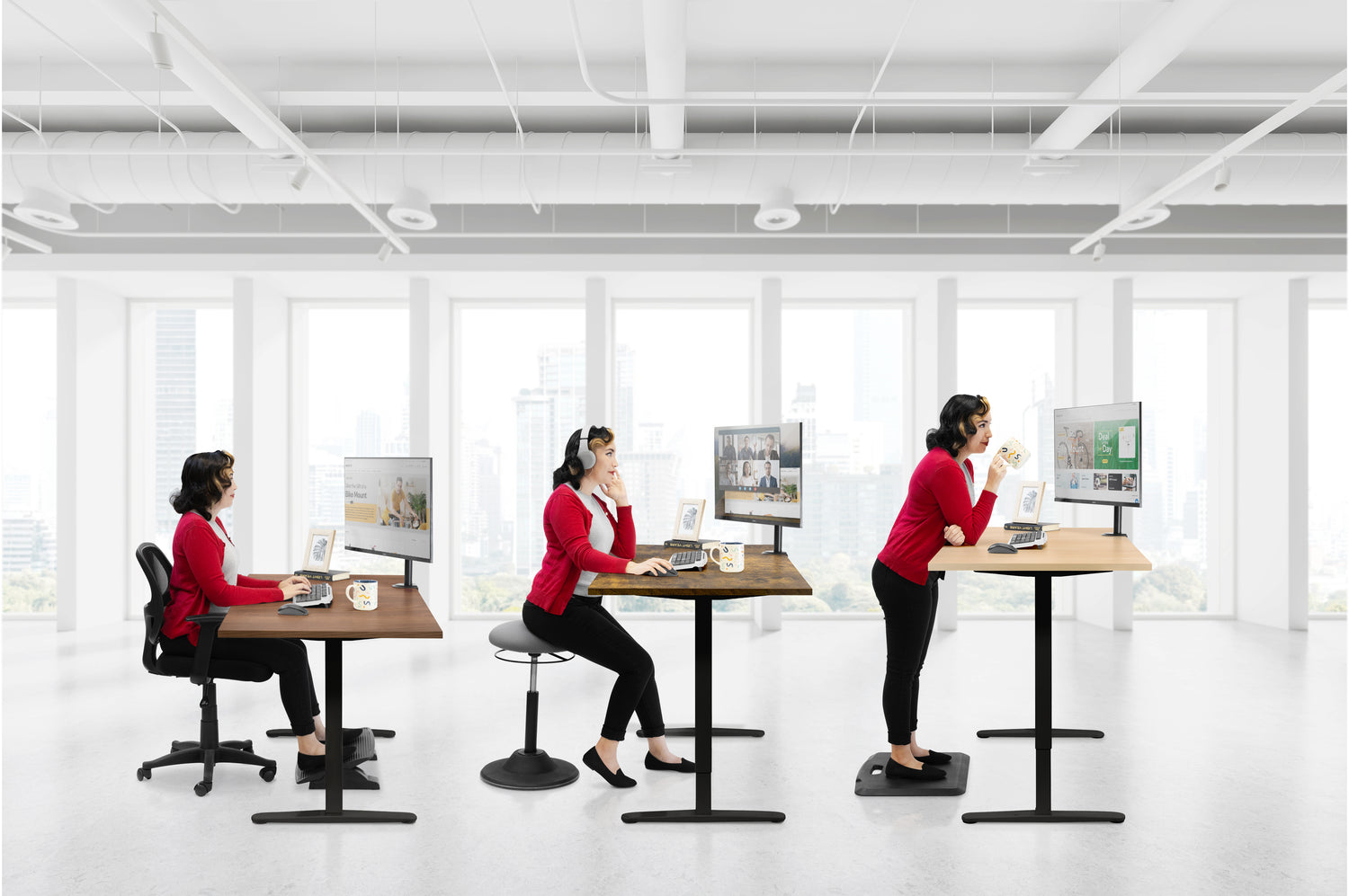 Sit Stand Desks | Standing Desks & Height Adjustable Desks - Mount-It!