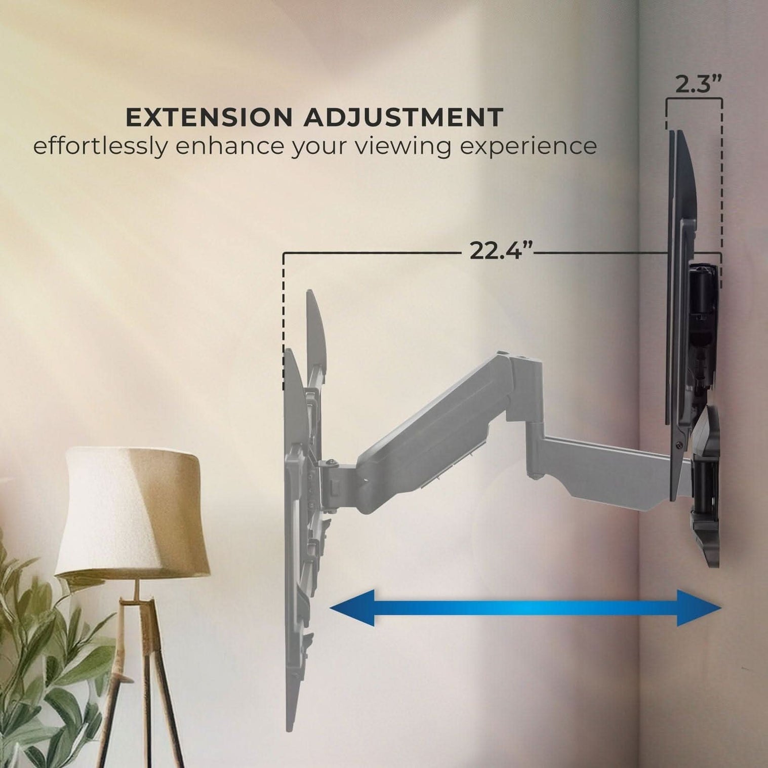Mount-It! Full Motion TV Wall Mount with Gas Spring Arm - Mount-It ...