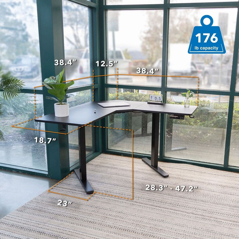 Mount-It! Height Adjustable Corner Sit-Stand Desk | MI-15003