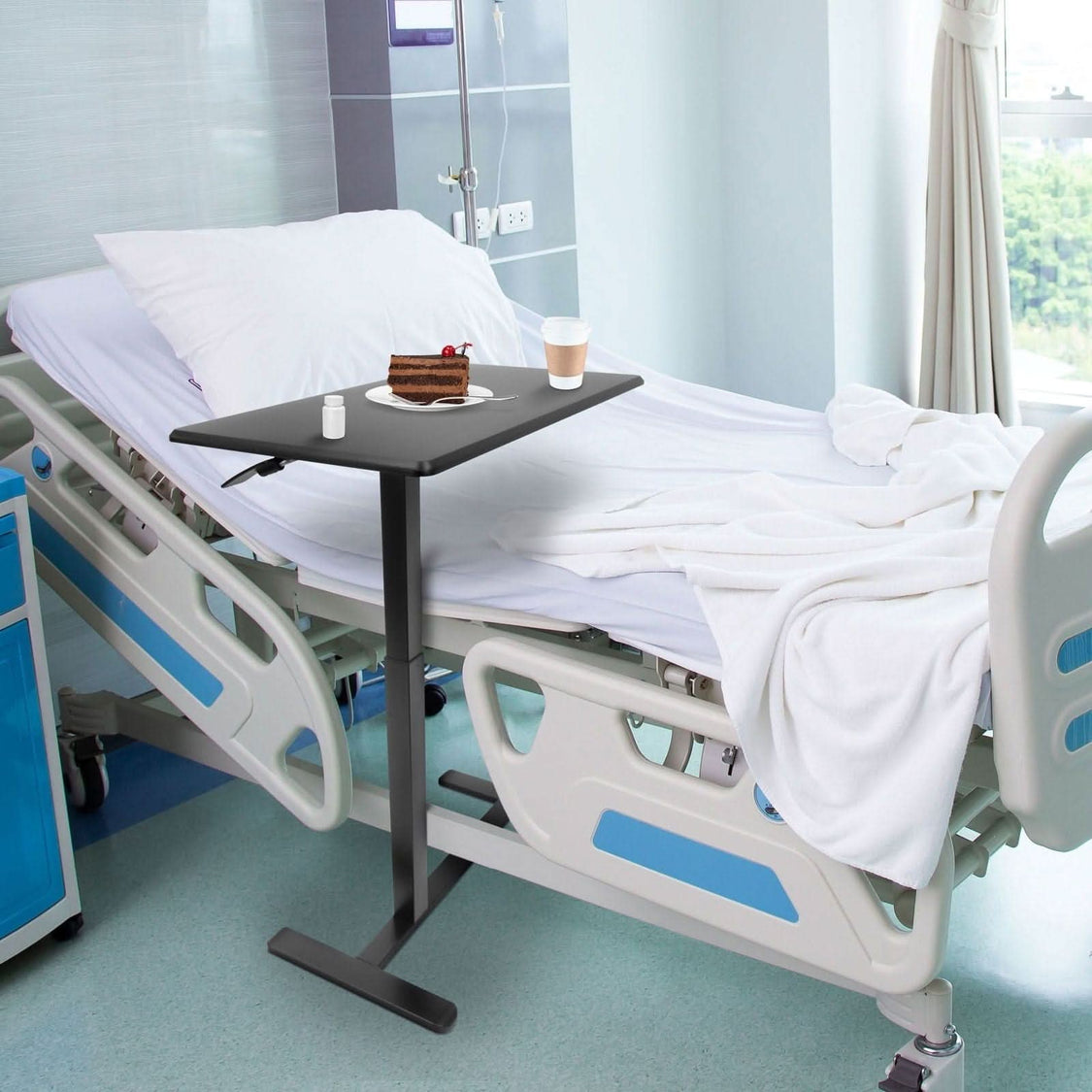 Mount-It! Height Adjustable Overbed Desk - Mount-It! | holds up to 55 ...