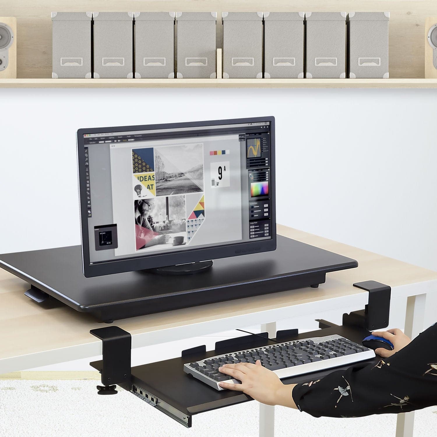 Under desk platform store