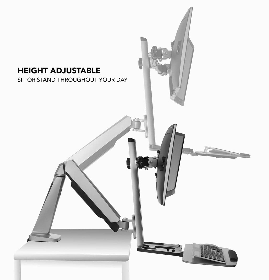 Dual Monitor Stand Up Workstation – MI-7904 – Mount-It!