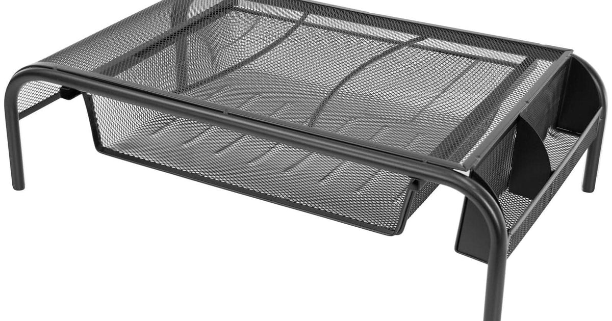 Mount-It! Metal Mesh Computer Monitor Stand and Riser with Pullout ...