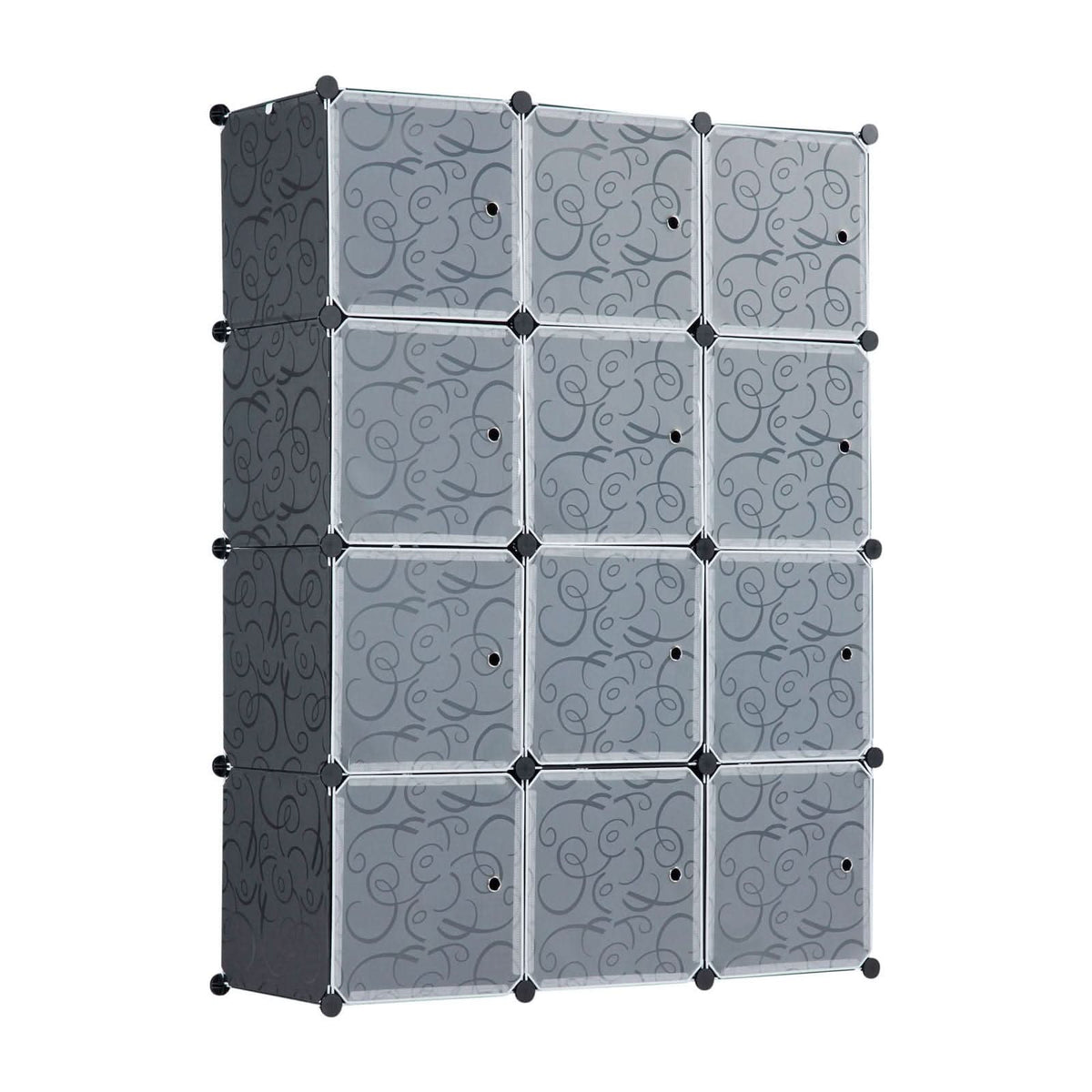 Modular Wardrobe Storage Organizer - 12 Cubes - Mount-It!