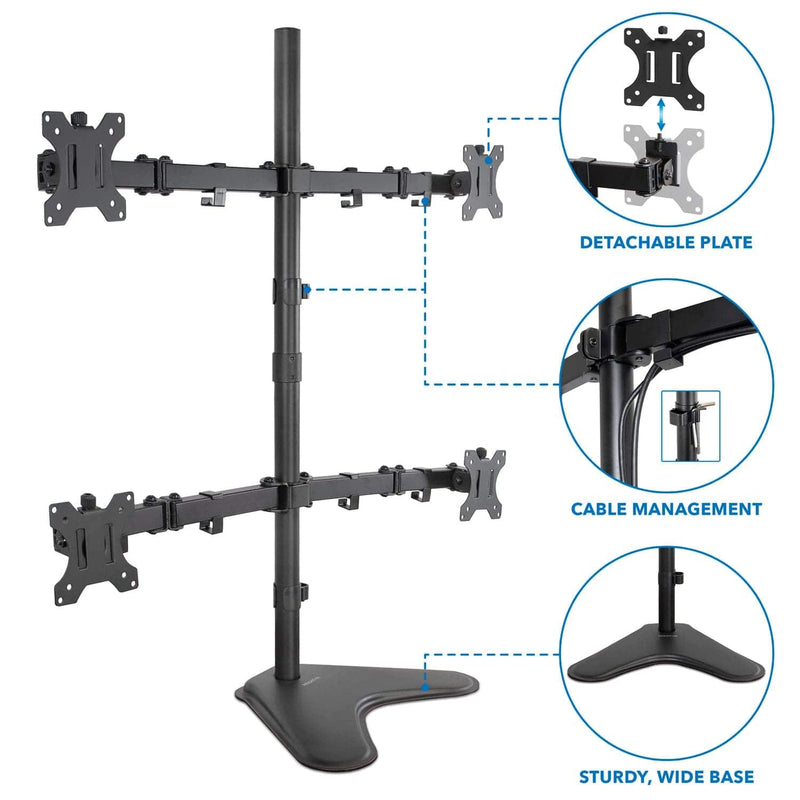4 Monitor Mount or Quad Monitor Mount - Premium 4 Monitor Mounts from ...