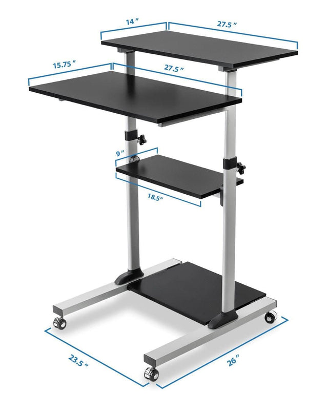 Rolling Computer Work Station with Monitor Mount – MI-7942 – Mount-It!